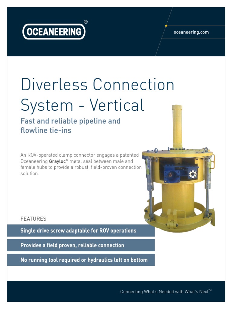 Diverless Connection System - Vertical: Fast and Reliable Pipeline and ...