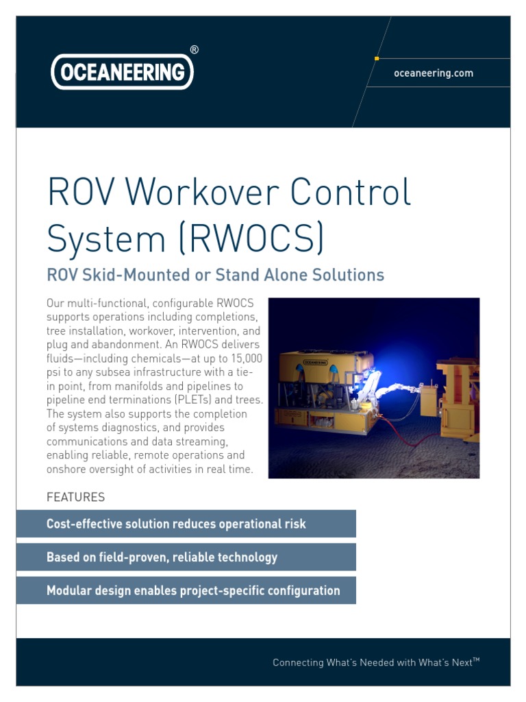 ST&R ROV Workover Control System (RWOCS) | PDF | Subsea (Technology ...
