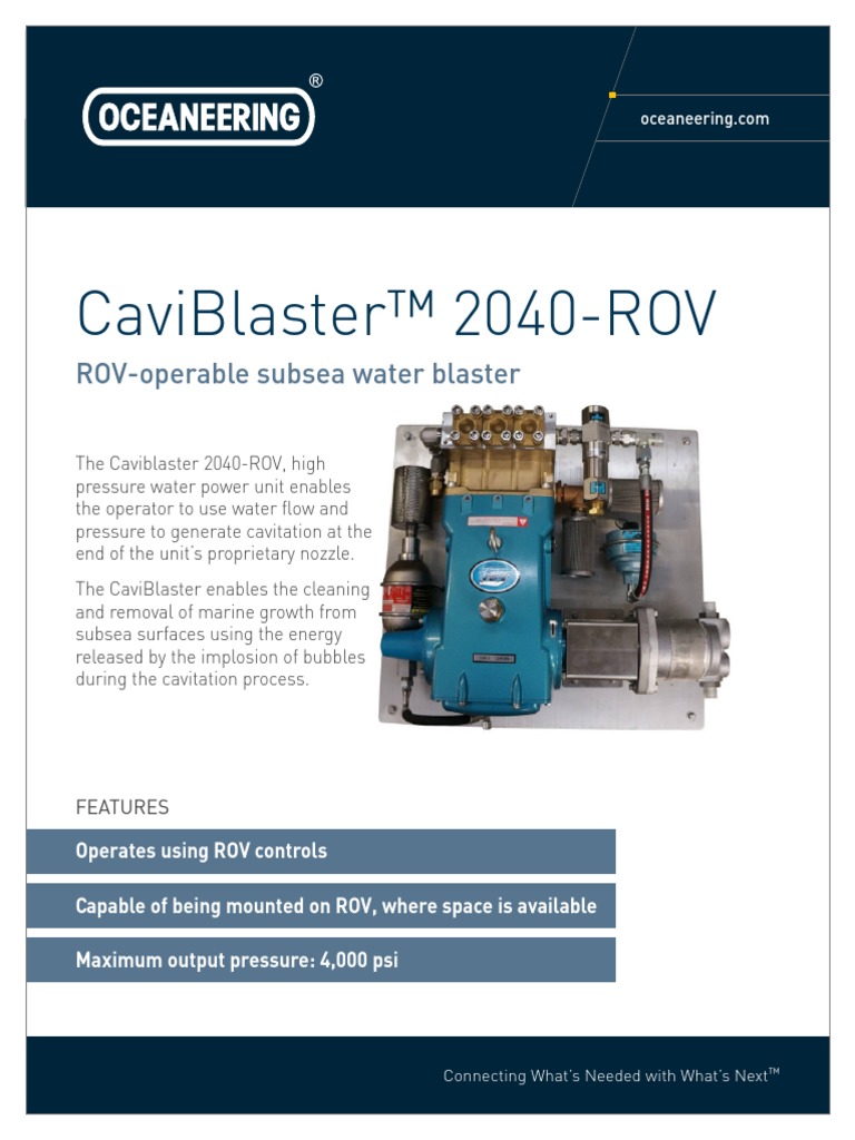 CaviBlaster™ 2040-ROV Marine Growth Tool | PDF