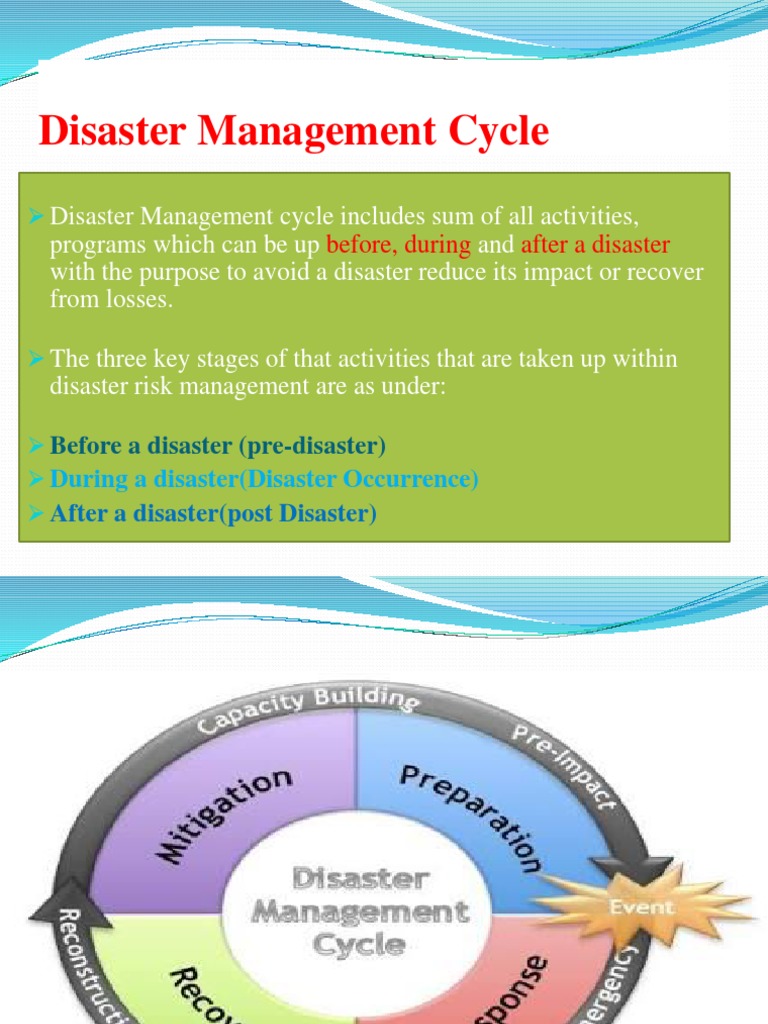 Disaster Managment Cycle | PDF