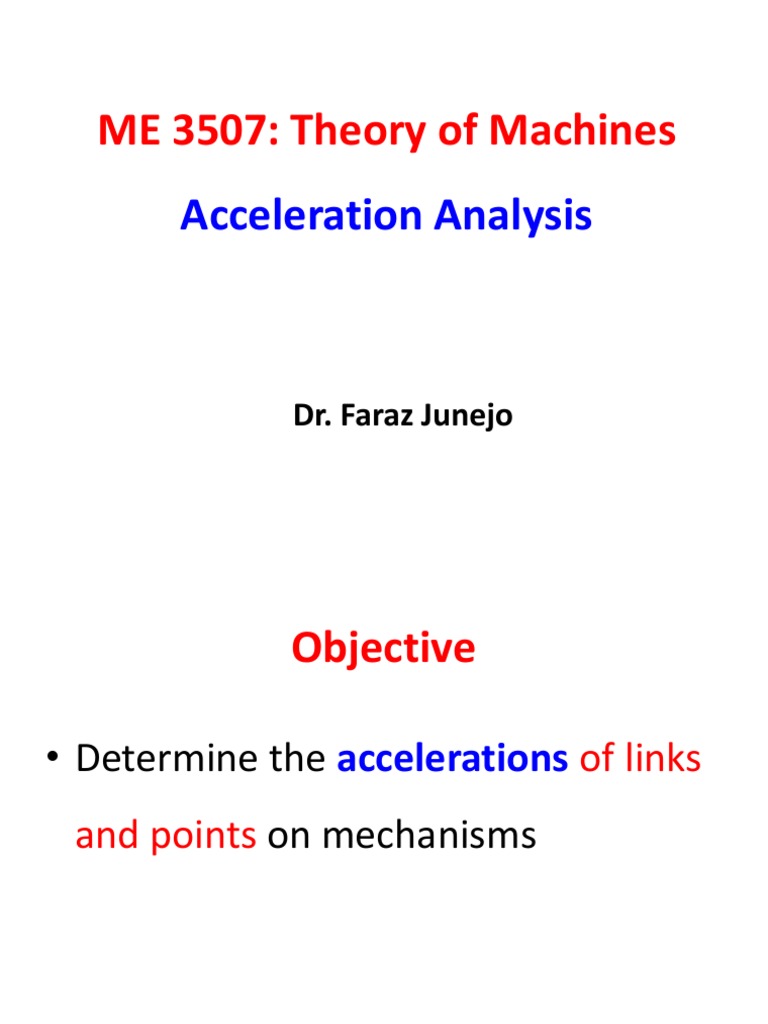 Lect Acceleration Analysis | PDF | Acceleration | Euclidean Vector