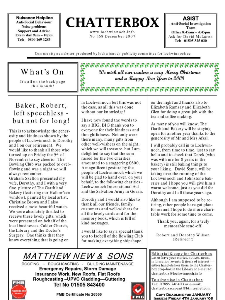 Chatterbox: What's On | Download Free PDF | Nature