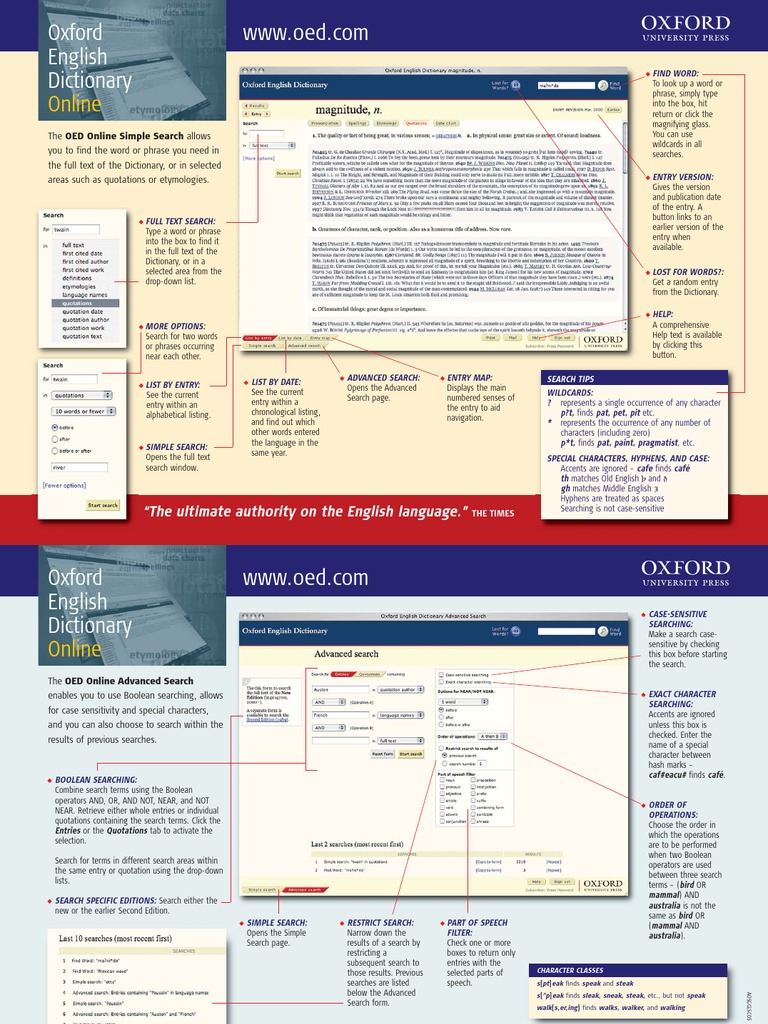 Oed Quickref | PDF | Linguistics | Communication