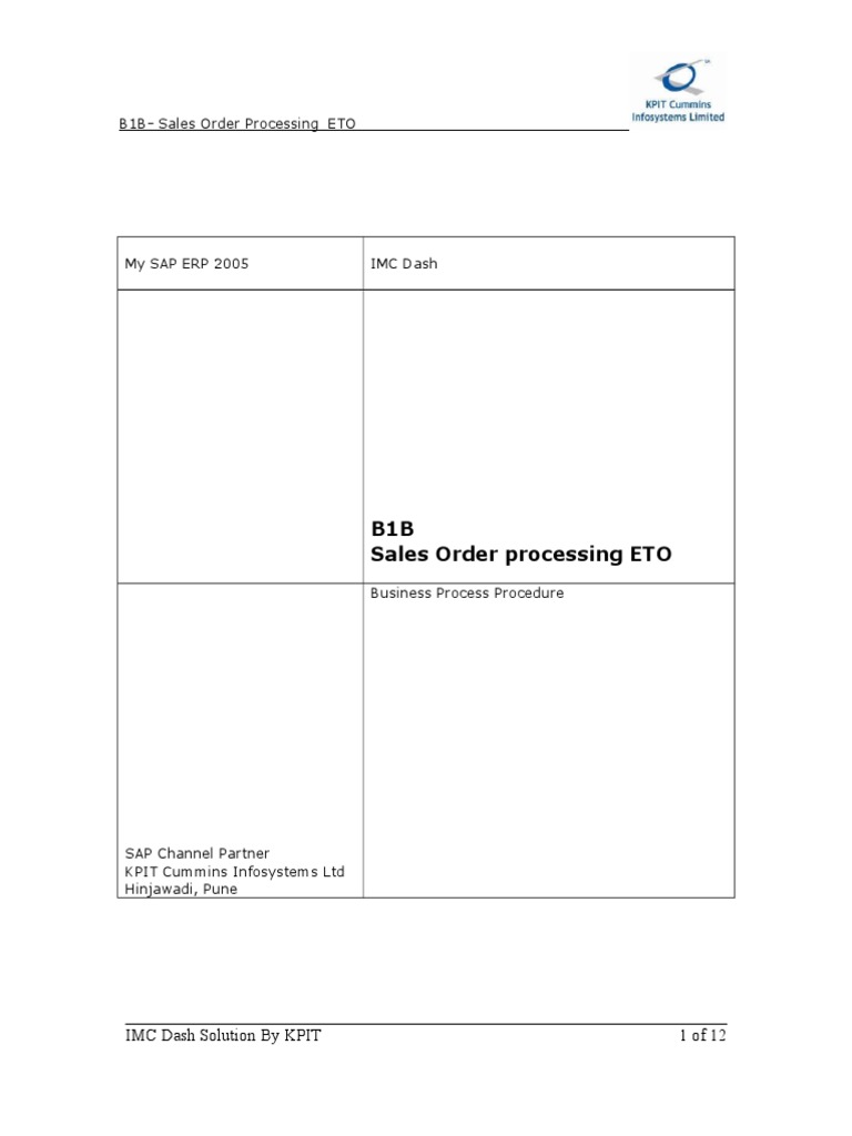 ETO Sales Order Processing Guide | PDF | Invoice | Economies