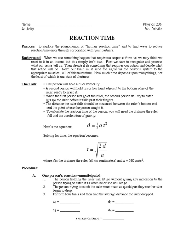 Reaction Time | PDF | Mental Chronometry | Time