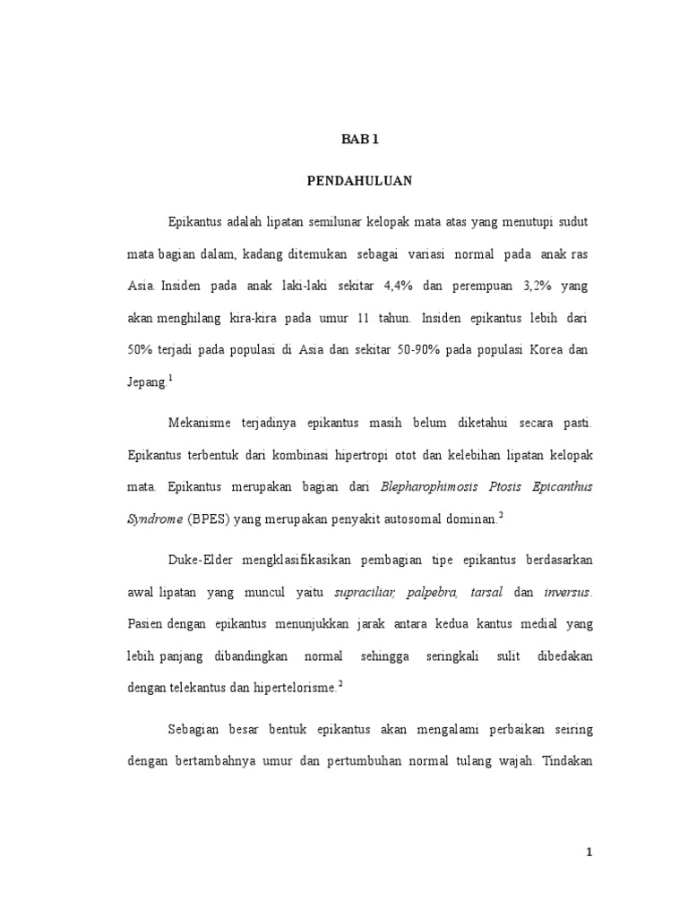 Referat Epikantus | PDF