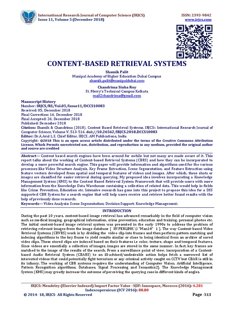 Content-Based Retrieval Systems | PDF | Information Retrieval | Image Segmentation