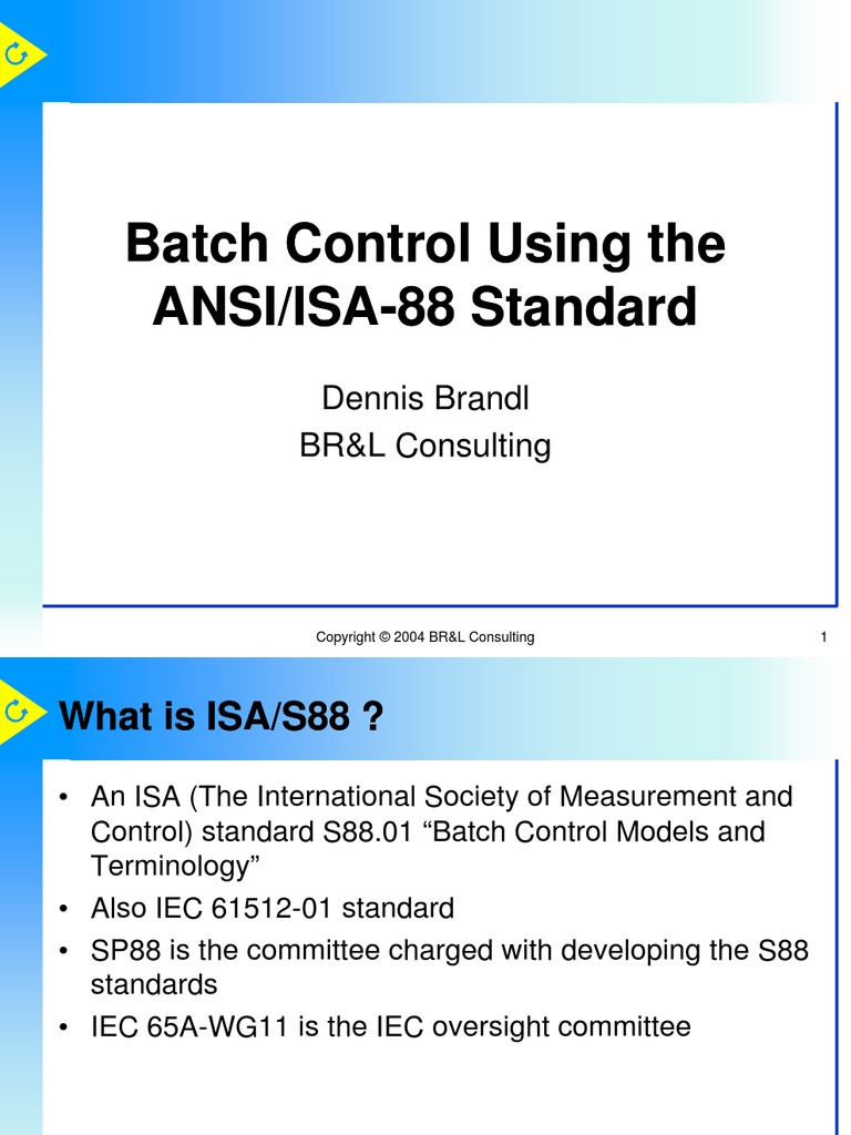 ISA 88 Batch | PDF | Information | Copyright