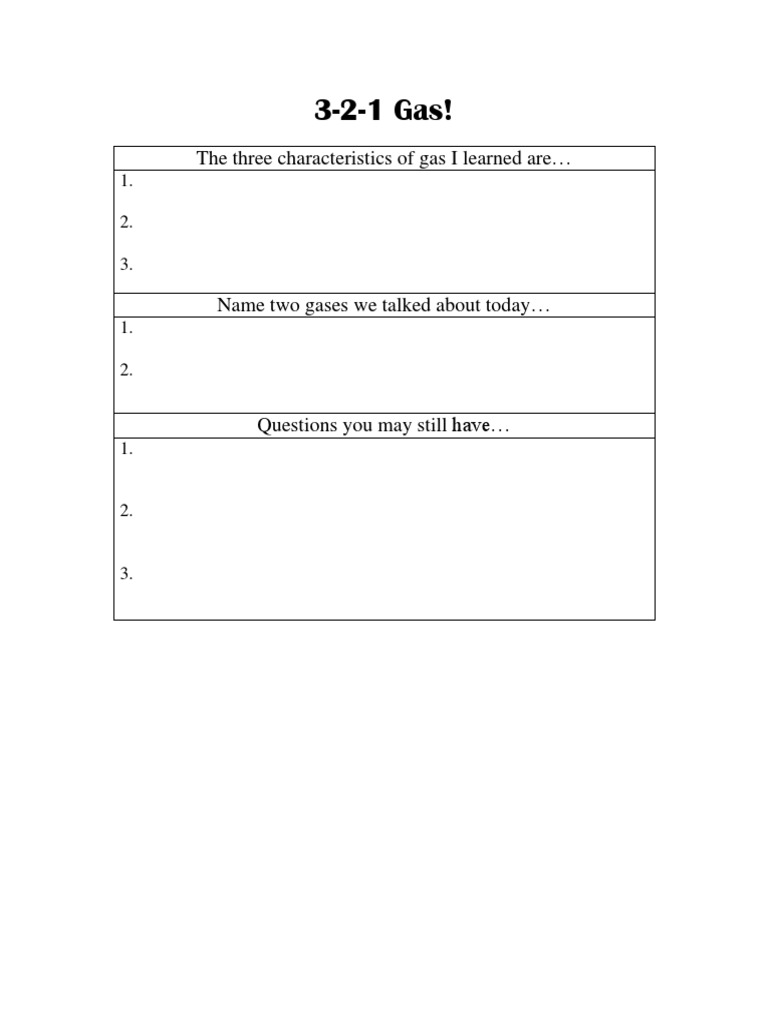 3-2-1 Chart Day 4 | PDF