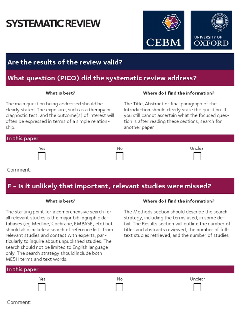 Systematic Review: Are The Results of The Review Valid? | PDF | Meta ...