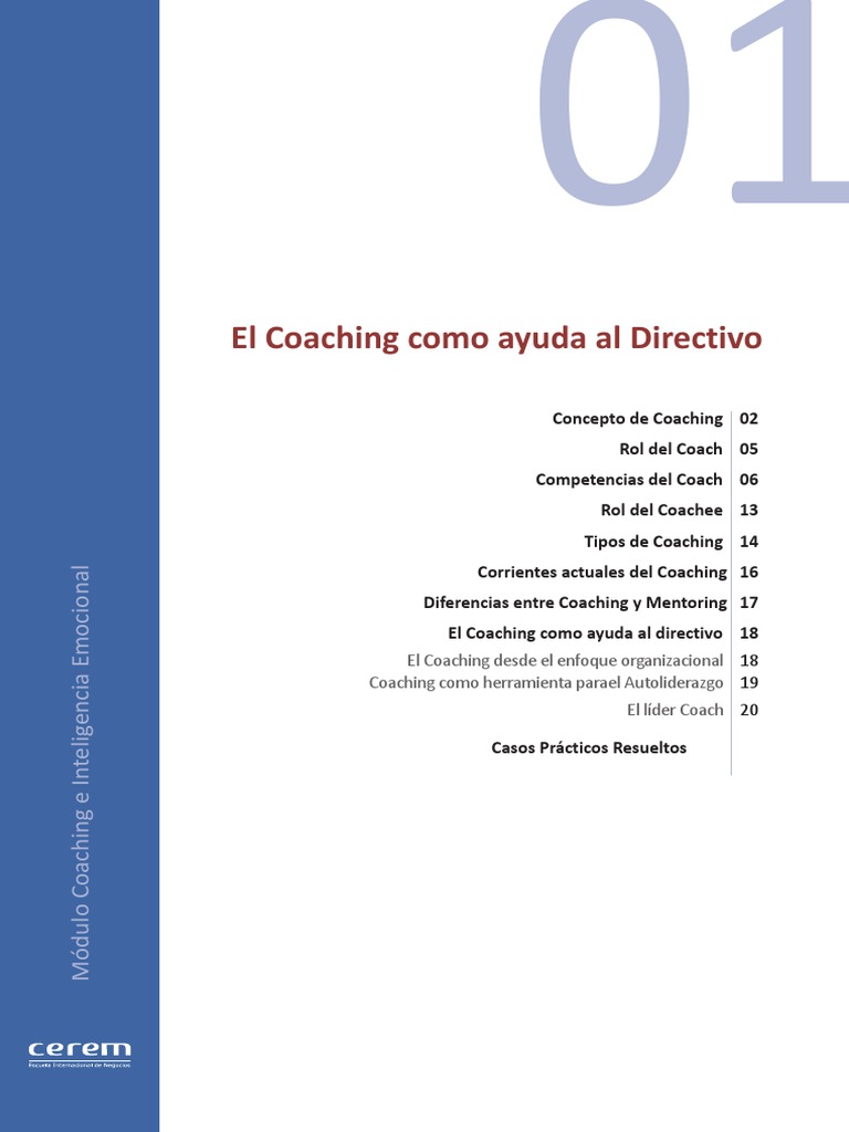 El Coaching Como Ayuda Al Directivo PDF | PDF | Desarrollo personal ...