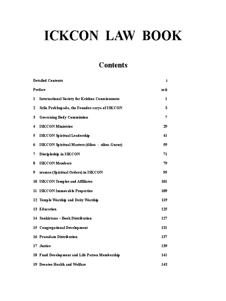 Iskcon Law Book - 1997 | PDF