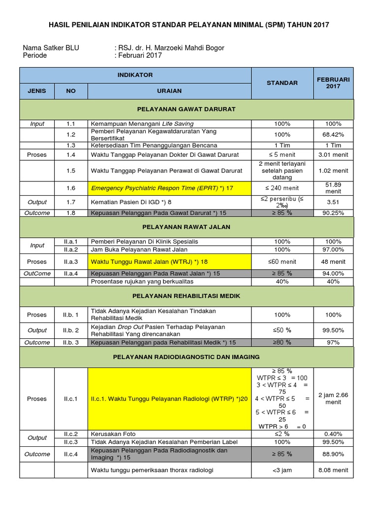 Standar Pelayanan Minimum | PDF