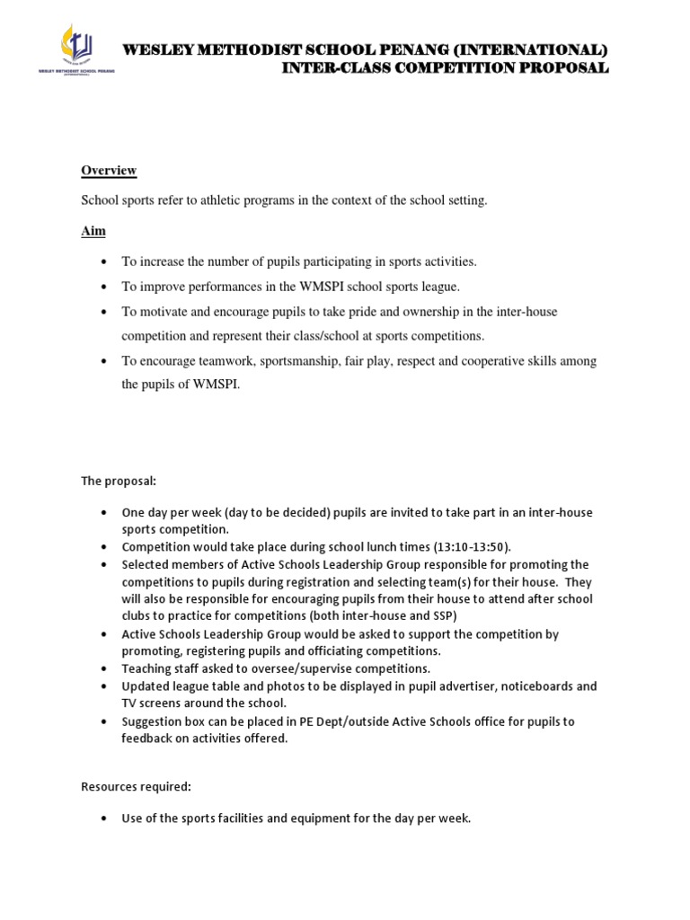 Interhouse Competition | PDF | Sports | Competition