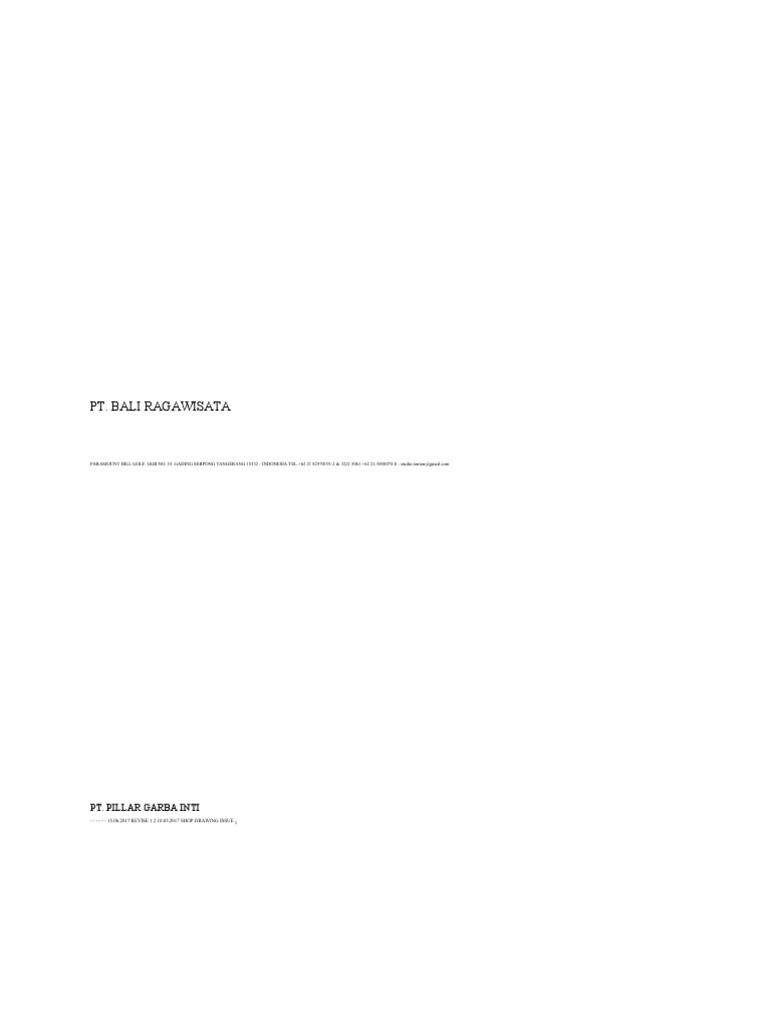Pt. Bali Ragawisata: Pt. Pillar Garba Inti | PDF