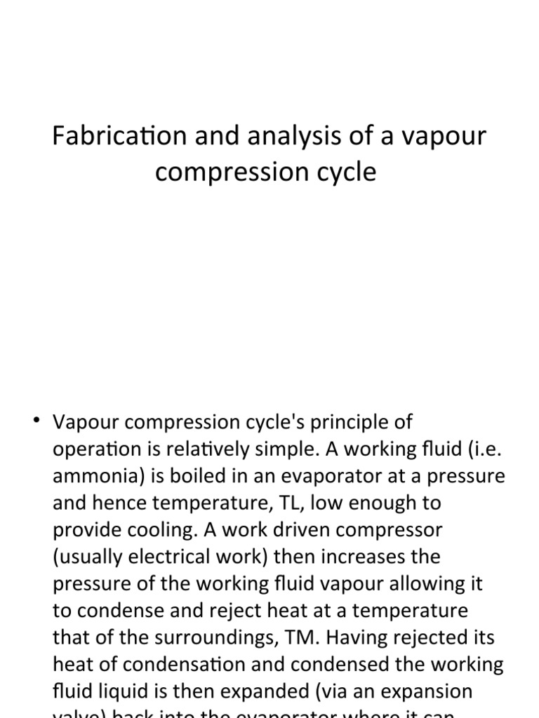 Fabrication and Analysis of A Vapour Compression Cycle | PDF | Nature ...