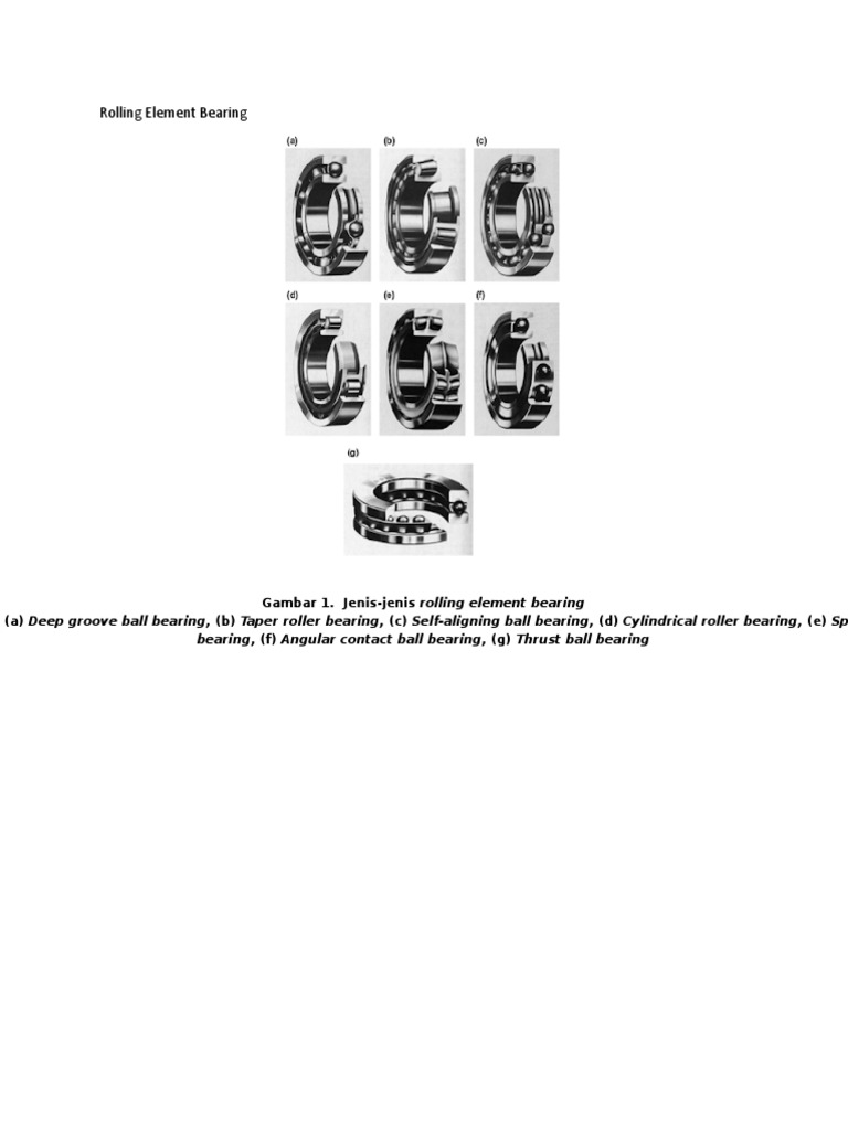 Types of Rolling Element Bearings | PDF