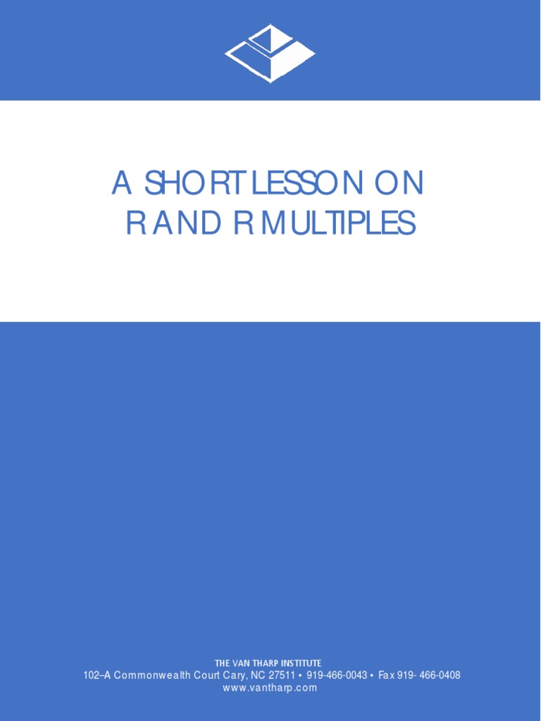 A Short Lesson On R and R-Multiple | PDF | Algorithmic Trading | Risk