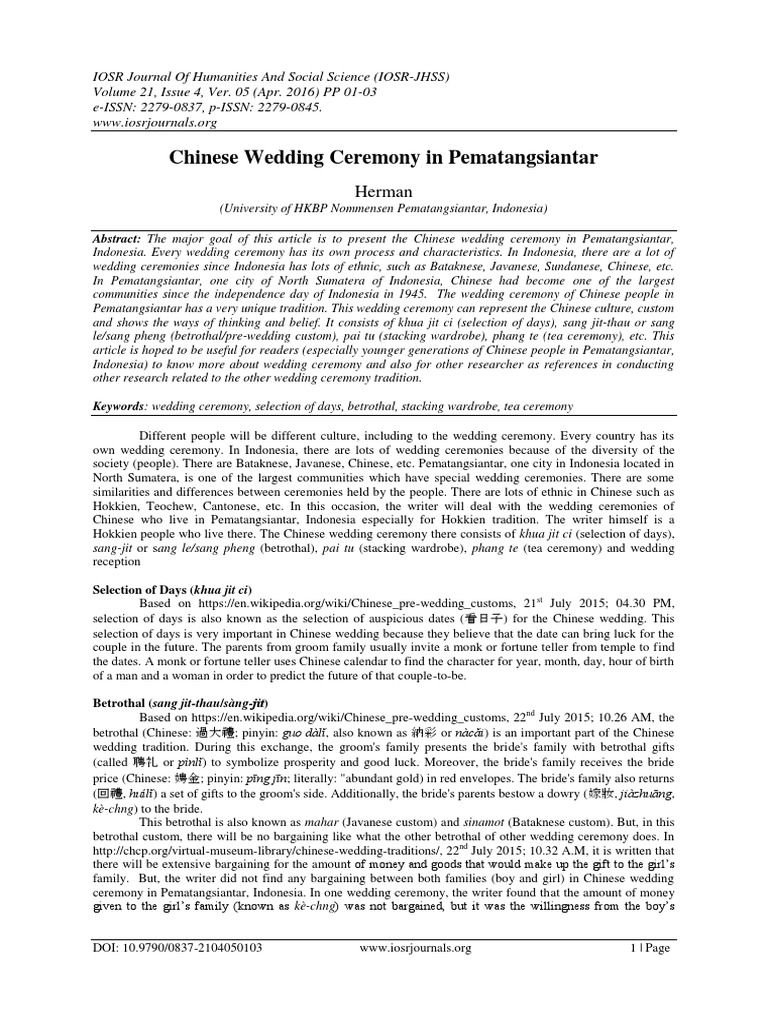 A 0214050103 | PDF | Wedding | Social Conventions