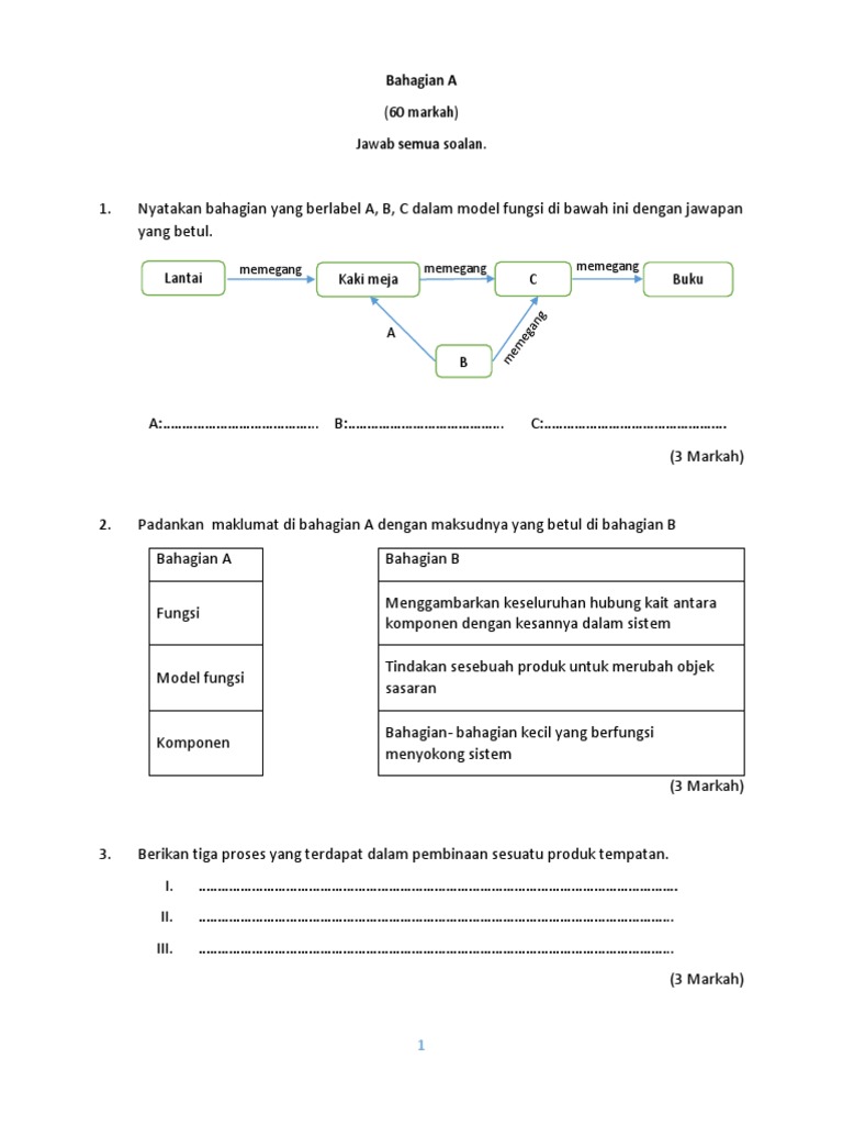 Soalan Peperiksaan RBT t2 2018 | PDF