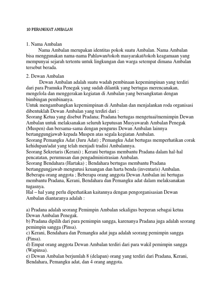 10 Perangkat Ambalan | PDF