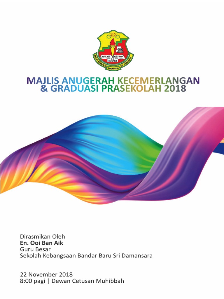 Buku Program Hari Anugerah Kecemerlangan 2018 (20.11.2018) | PDF