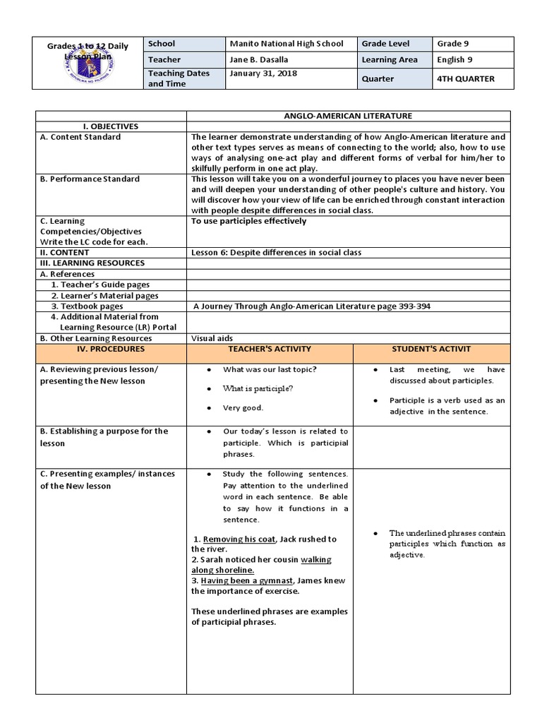 Lesson Plan | PDF | Lesson Plan | Phrase