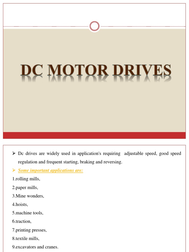 DC Motor Drives | PDF | Rectifier | Engines