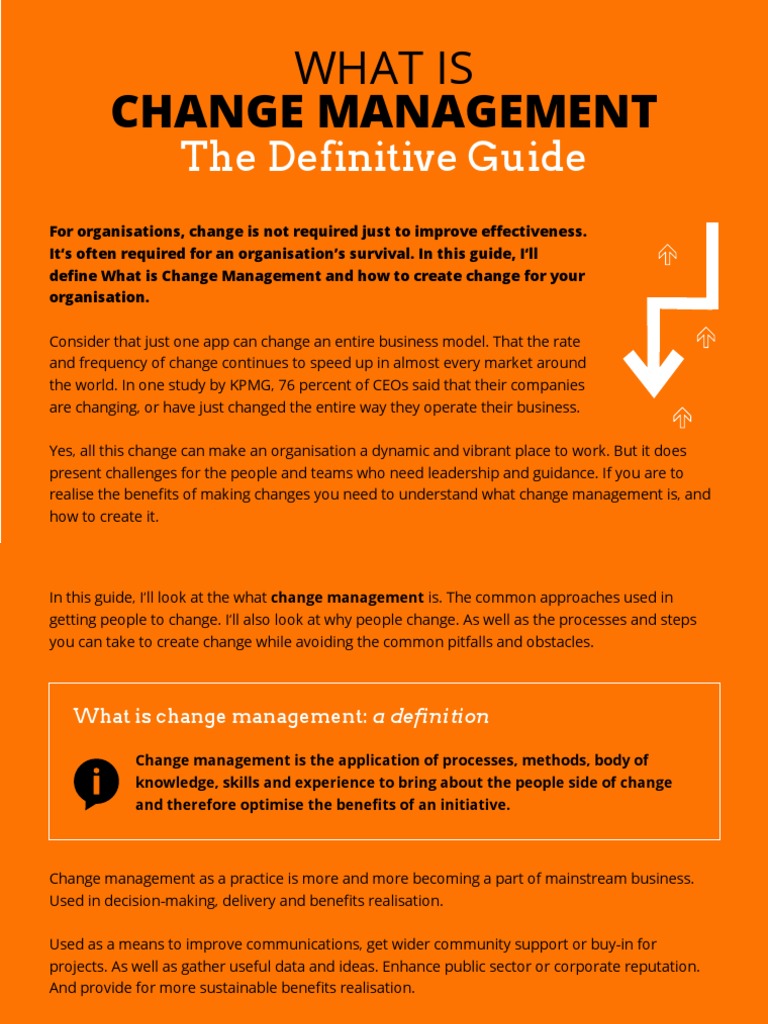 Definitive Guide to Change Management | PDF | Change Management ...