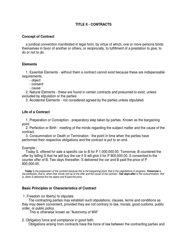 Summary of Contracts | Download Free PDF | Offer And Acceptance | Consent