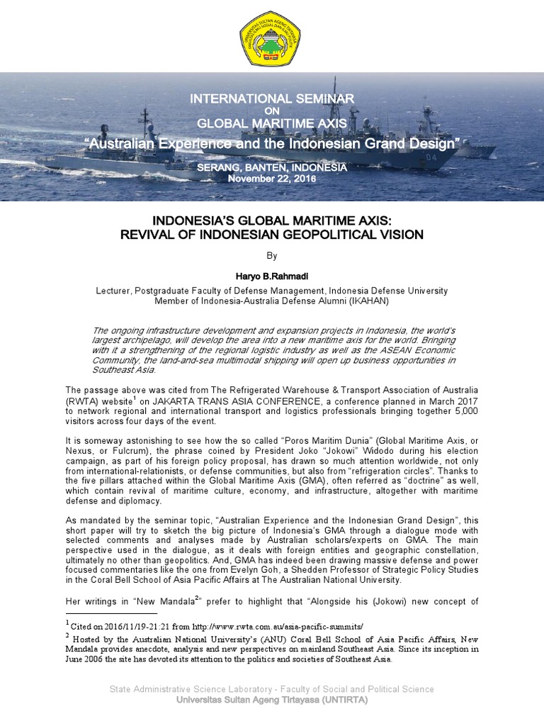 Indonesia' ' S Global Maritime Axis: Revival of Indonesian N ...