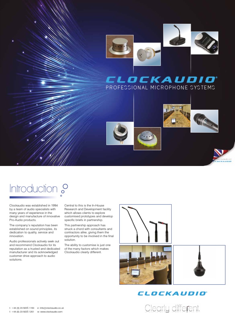 Clockaudio Catalogue WEB PDF | Download Free PDF | Microphone | Audio ...