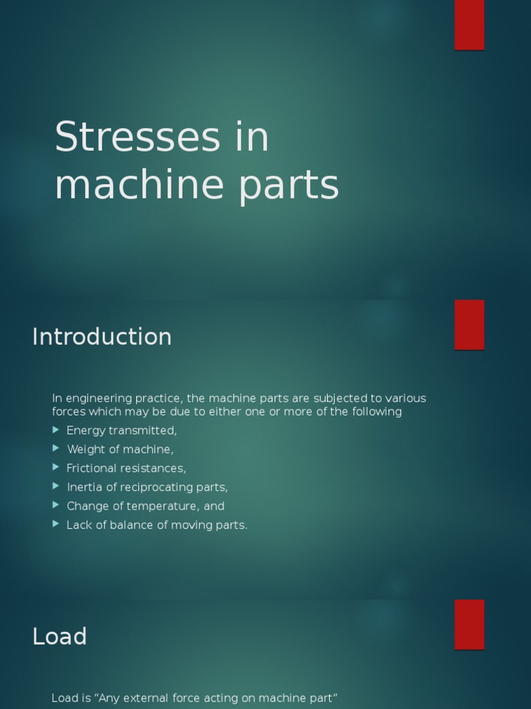 Stresses in Machine Parts-4 | PDF | Stress (Mechanics) | Elasticity ...
