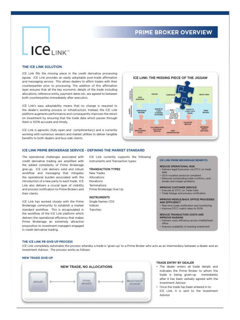 Prime Broker Overview: The Ice Link Solution | Download Free PDF ...