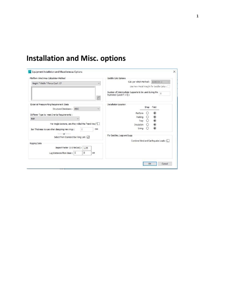 Installation and Misc. Options | PDF