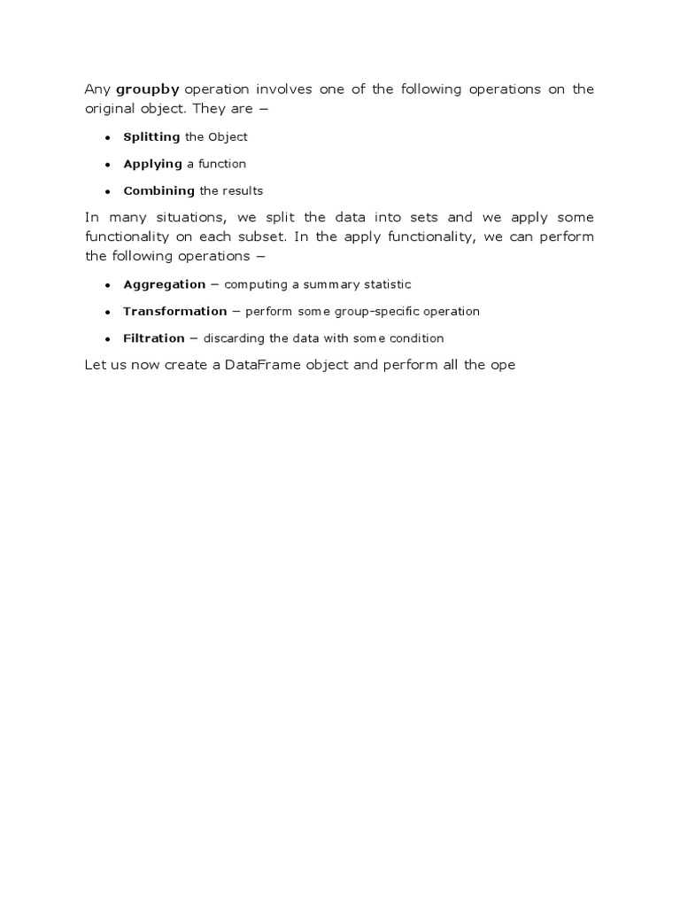 DataFrame Groupby Operations Guide | PDF | Computers