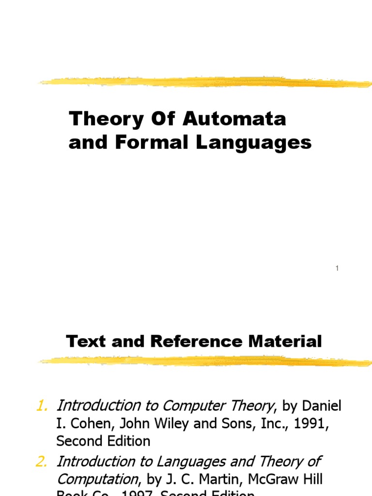 Theory of Automata and Formal Languages | PDF | Automata Theory | Formalism (Deductive)