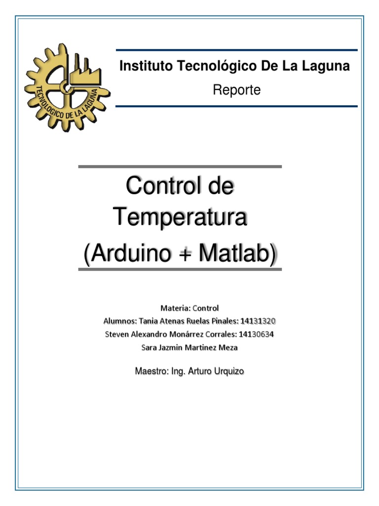 Control de Temperatura con Arduino y Matlab | PDF | Temperatura | Teoría de sistemas