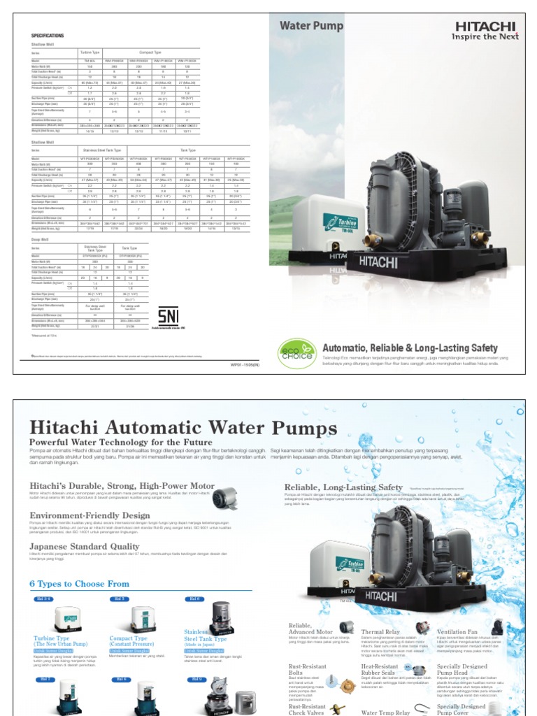 HITACHI Water Pump | PDF