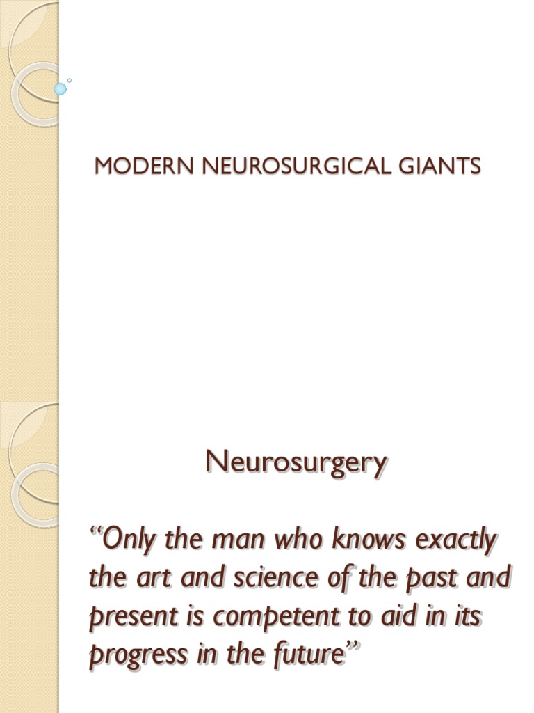 Pioneers of Modern Neurosurgery | PDF | Neurosurgery | Clinical Medicine