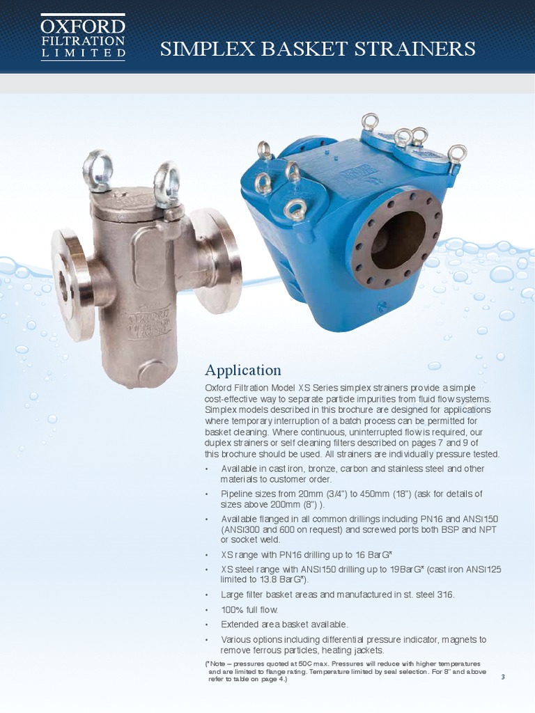 Strainer Information | PDF | Filtration | Flow Measurement