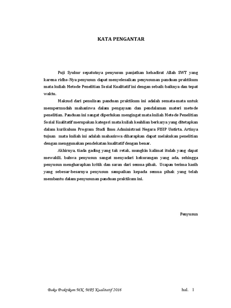 Modul MPS Kualitatif - BAB I | PDF