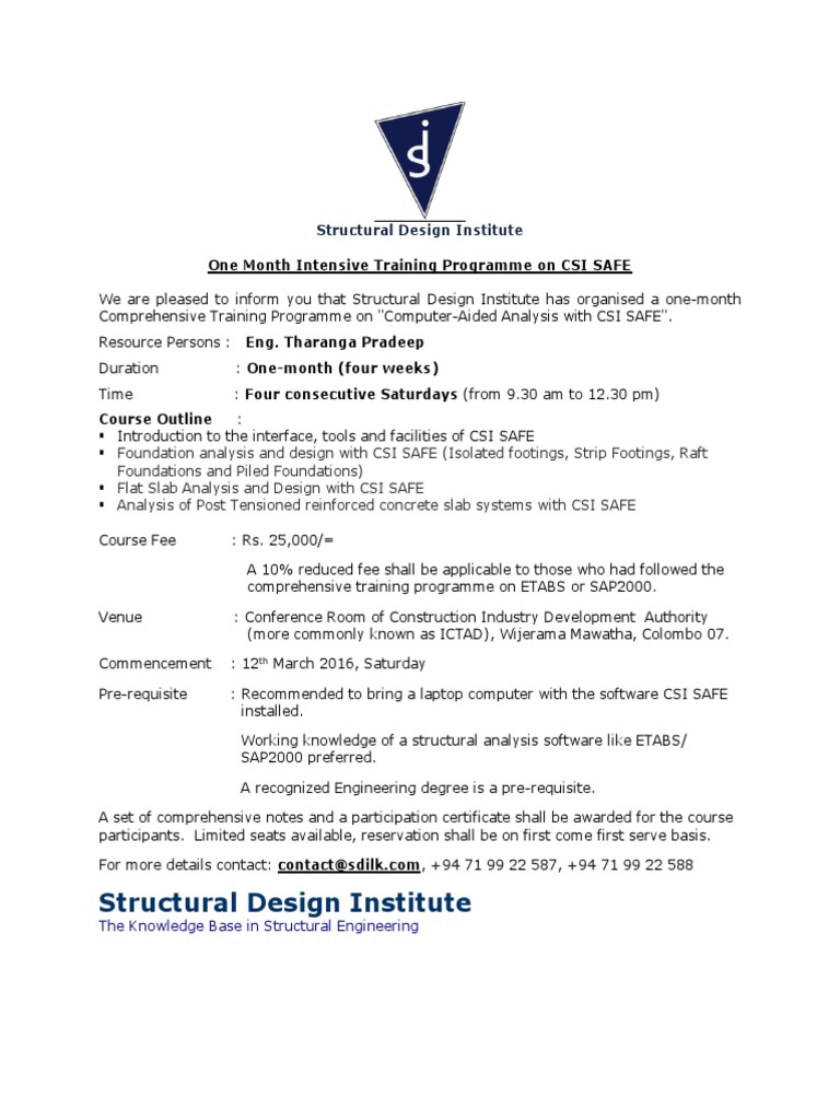 CSI SAFE Training for Engineers | PDF