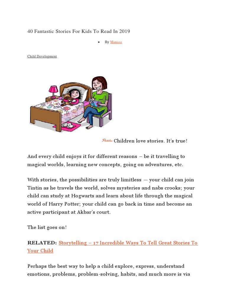 40 Fantastic Stories For Kids To Read in 2019 | PDF | Harry Potter ...