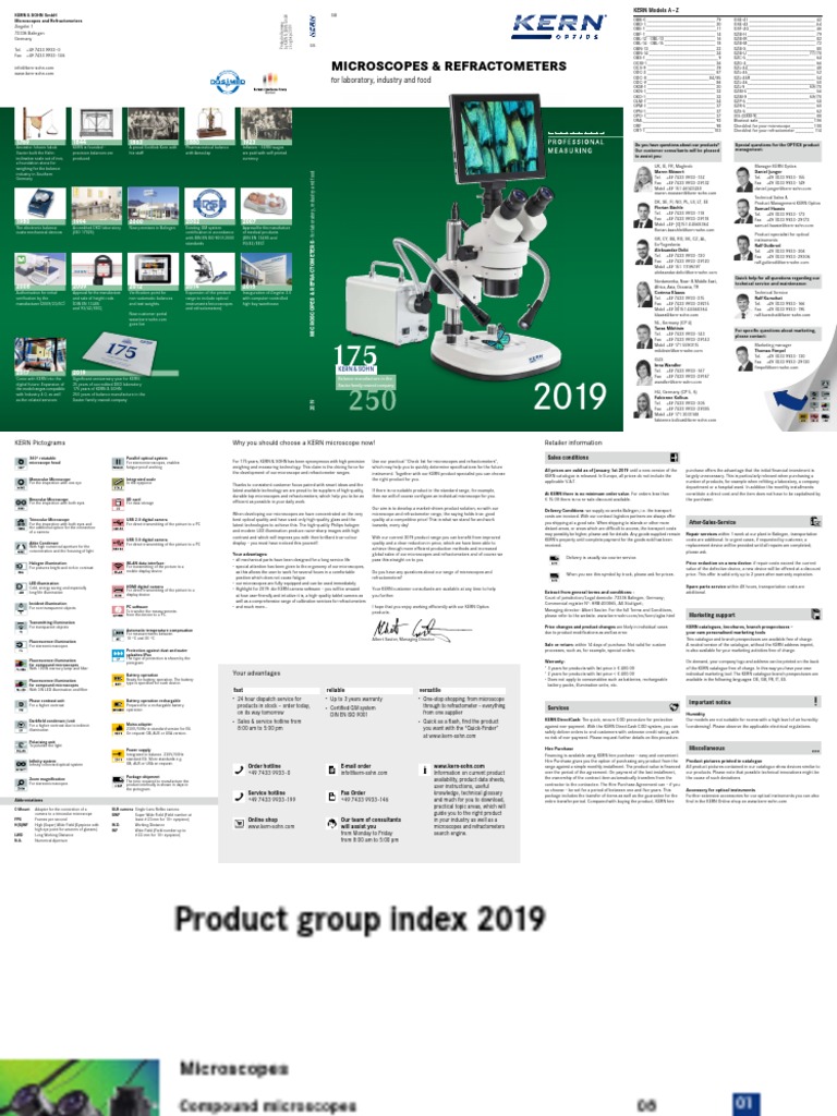 Kern - Katalog Mikroskopy 2019 EN | PDF | Microscope | Camera