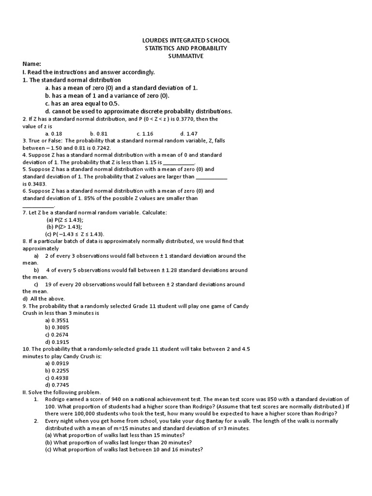 Test Scribd | PDF | Mean | Standard Deviation