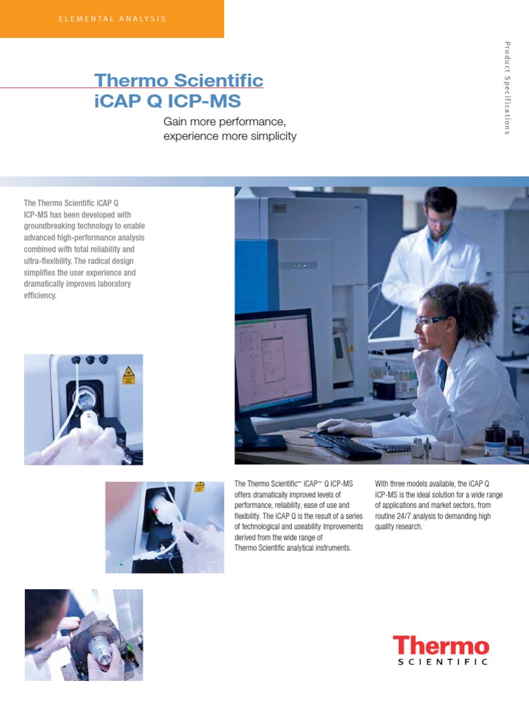 Thermo Scientific Icap Q Icp-Ms: Gain More Performance, Experience More ...
