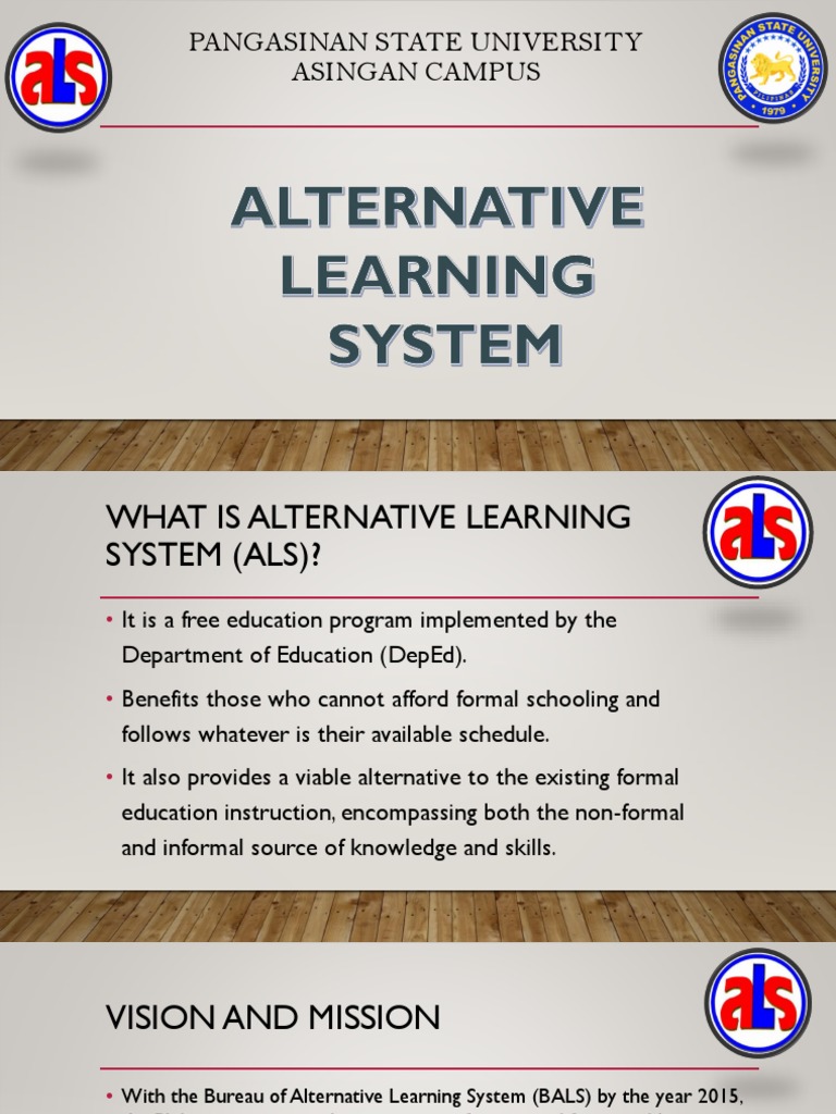 Alternative Learning System 1 | PDF | Literacy | Learning