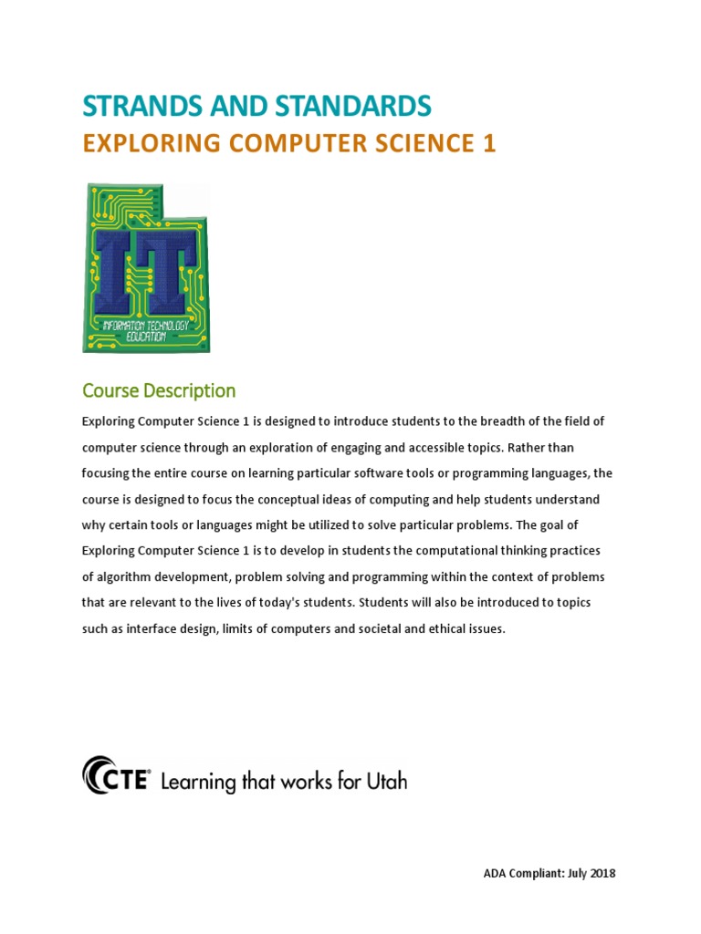 Exploringcomputerscience 1 | PDF | Computer Science | Computer Programming