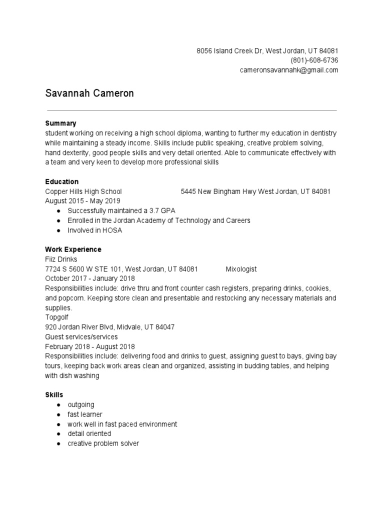 Final Resume | PDF | Career & Growth